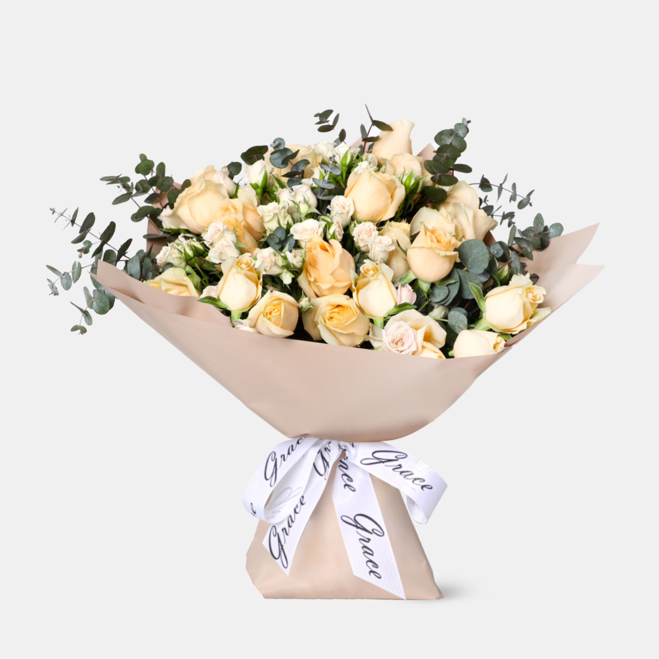 Peach Roses Bouquet – Grace Flowers AE